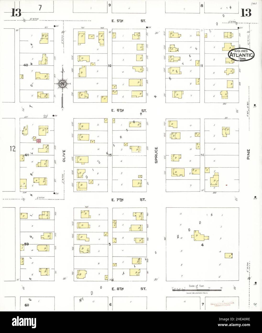 Map of atlantic iowa hi-res stock photography and images - Alamy