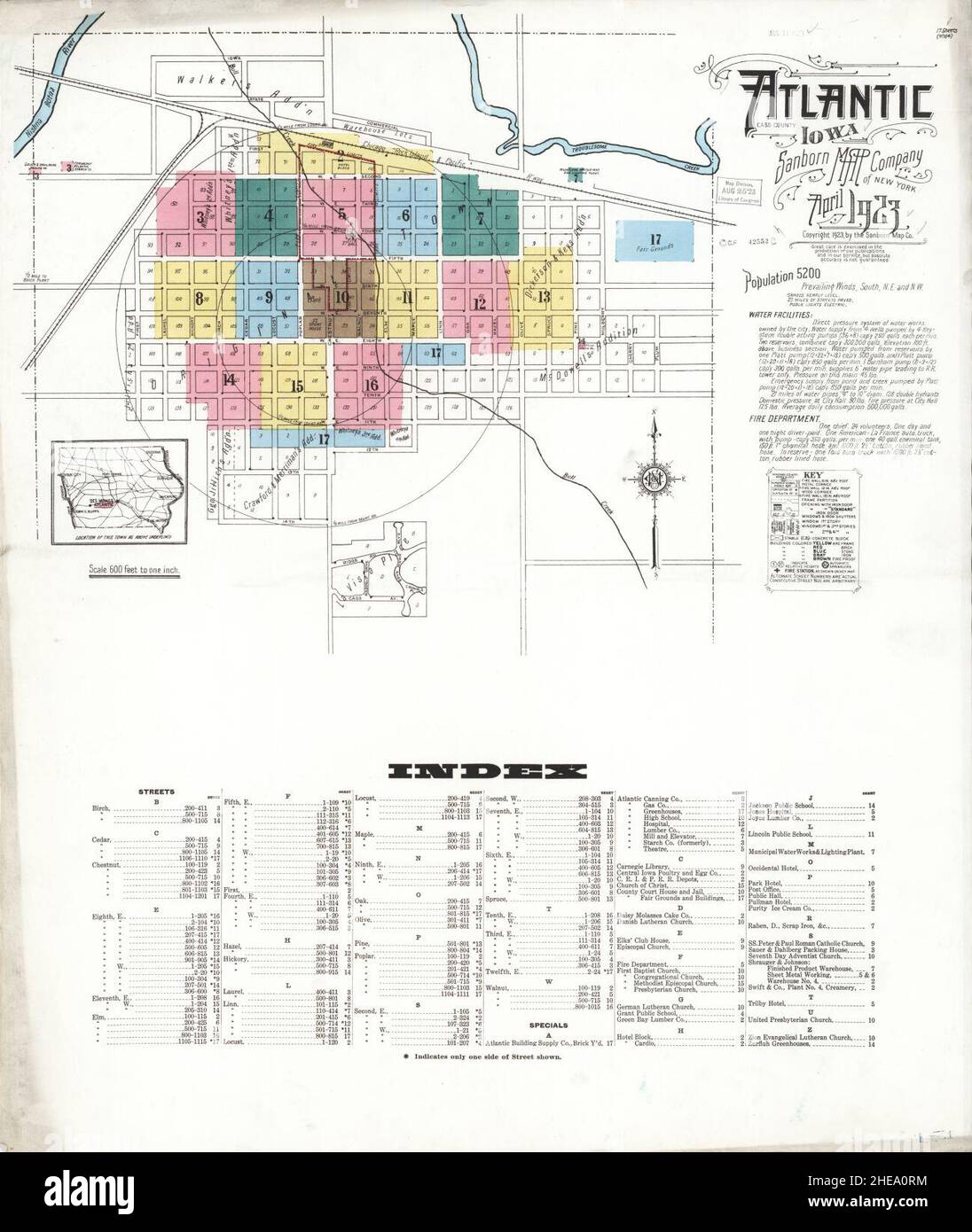 Atlantic iowa map hi-res stock photography and images - Alamy