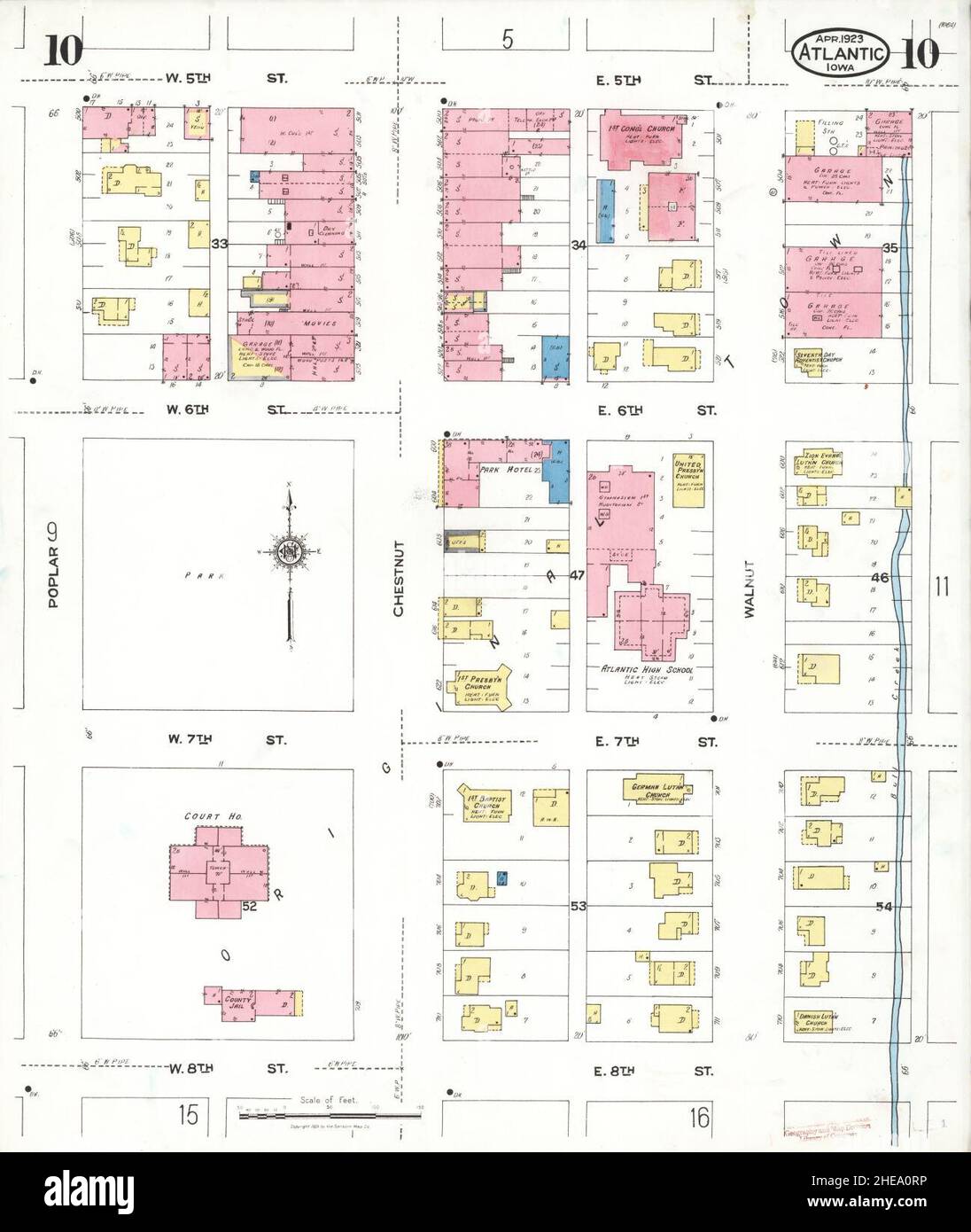 Map of atlantic iowa hi-res stock photography and images - Alamy