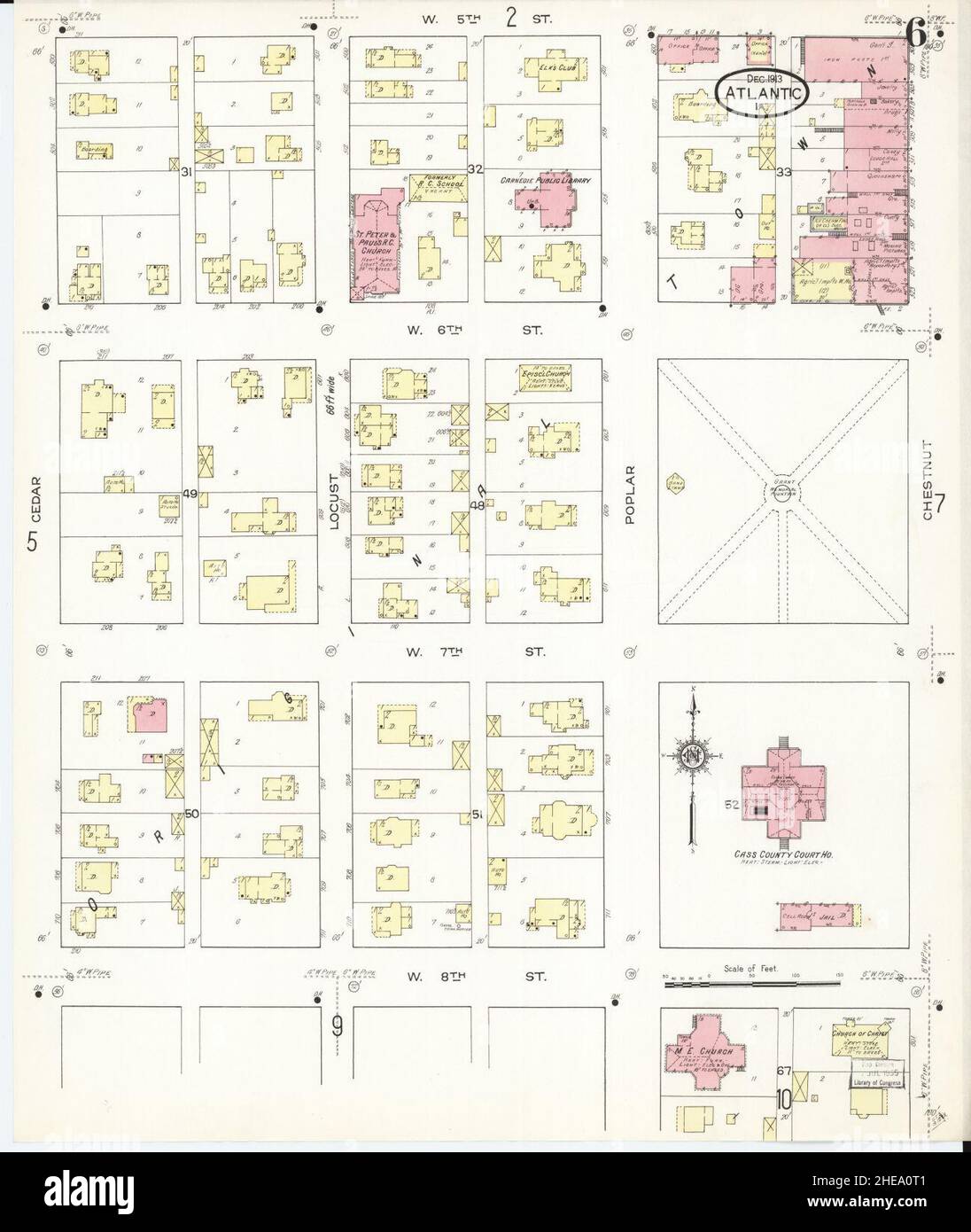 Map of atlantic iowa hi-res stock photography and images - Alamy