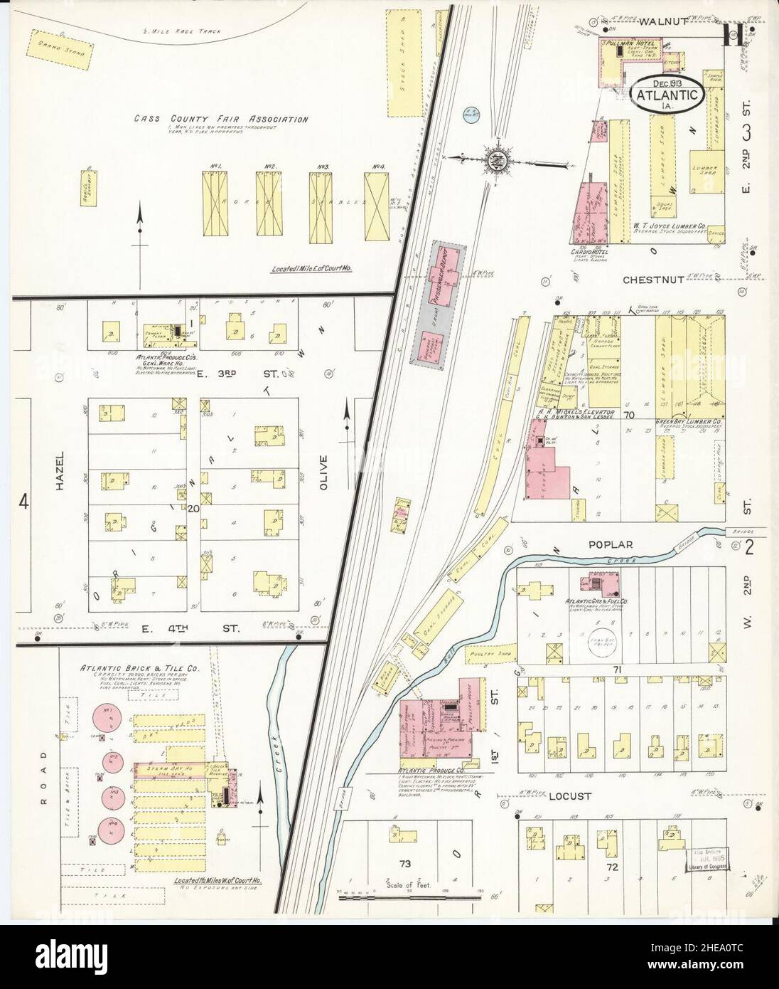Map of atlantic iowa hi-res stock photography and images - Alamy