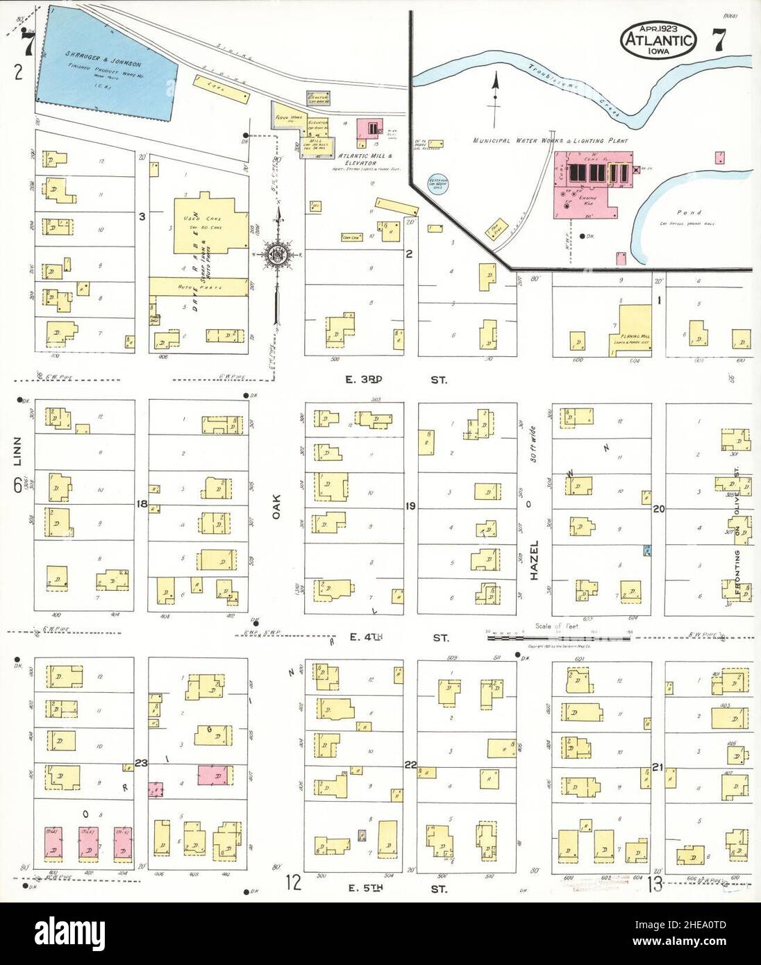 Atlantic iowa map hi-res stock photography and images - Alamy