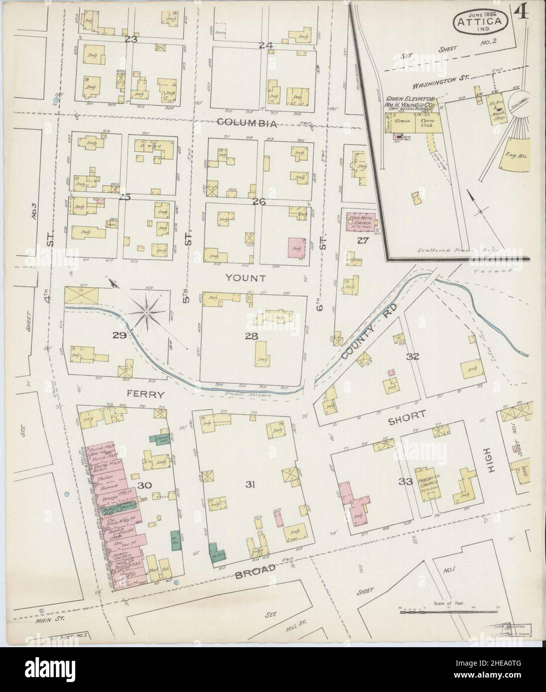 Fountain county map hi-res stock photography and images - Alamy