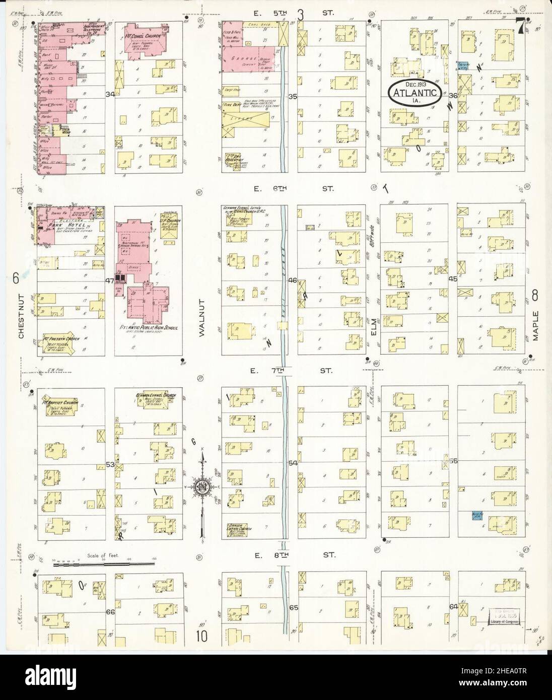Map of atlantic iowa hi-res stock photography and images - Alamy