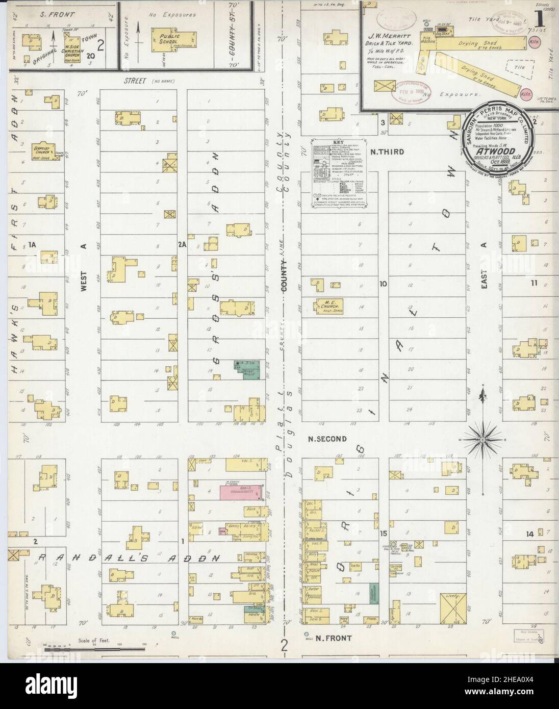 Map of atwood hi-res stock photography and images - Alamy