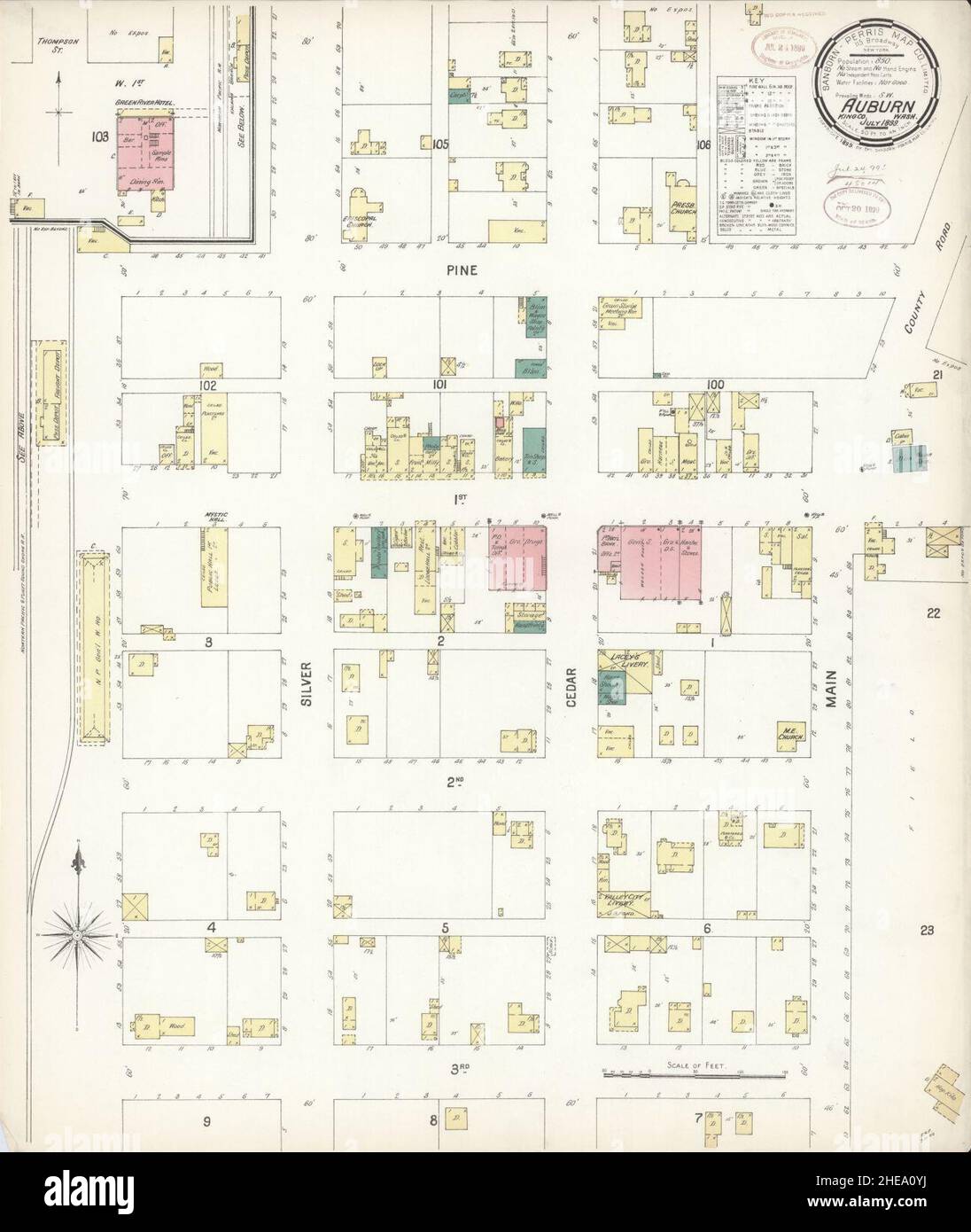 Map of auburn washington hi-res stock photography and images - Alamy
