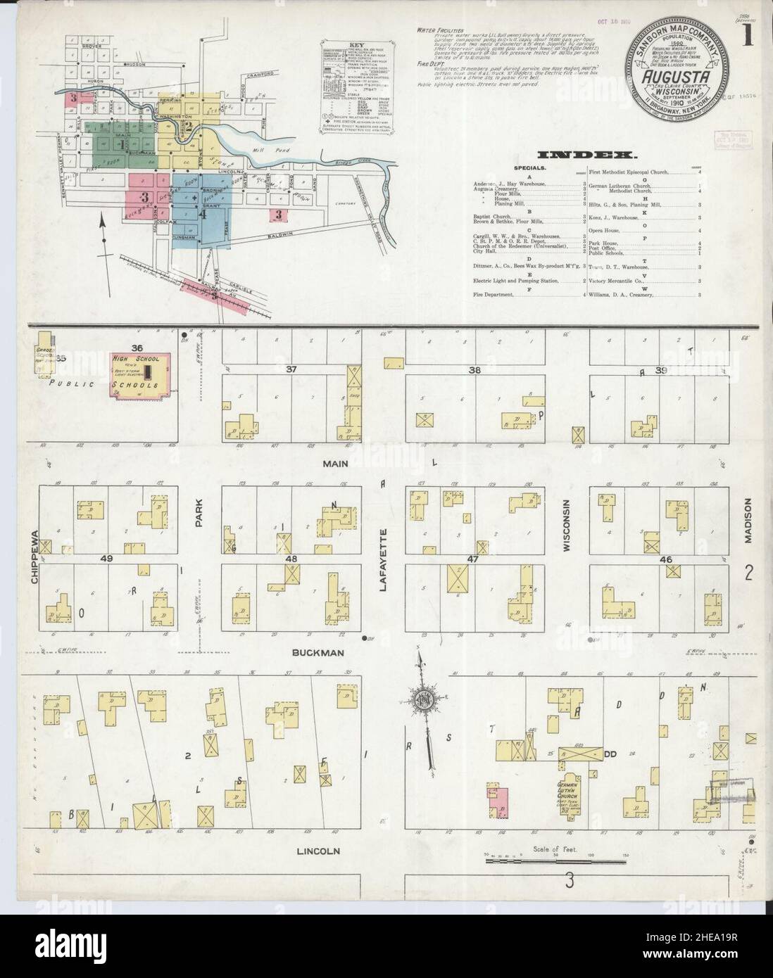 Augusta wisconsin map hi-res stock photography and images - Alamy