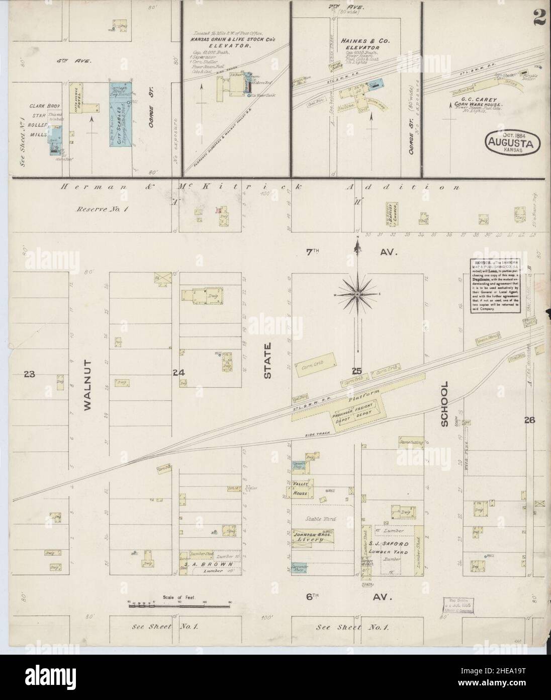 Augusta kansas map hi-res stock photography and images - Alamy