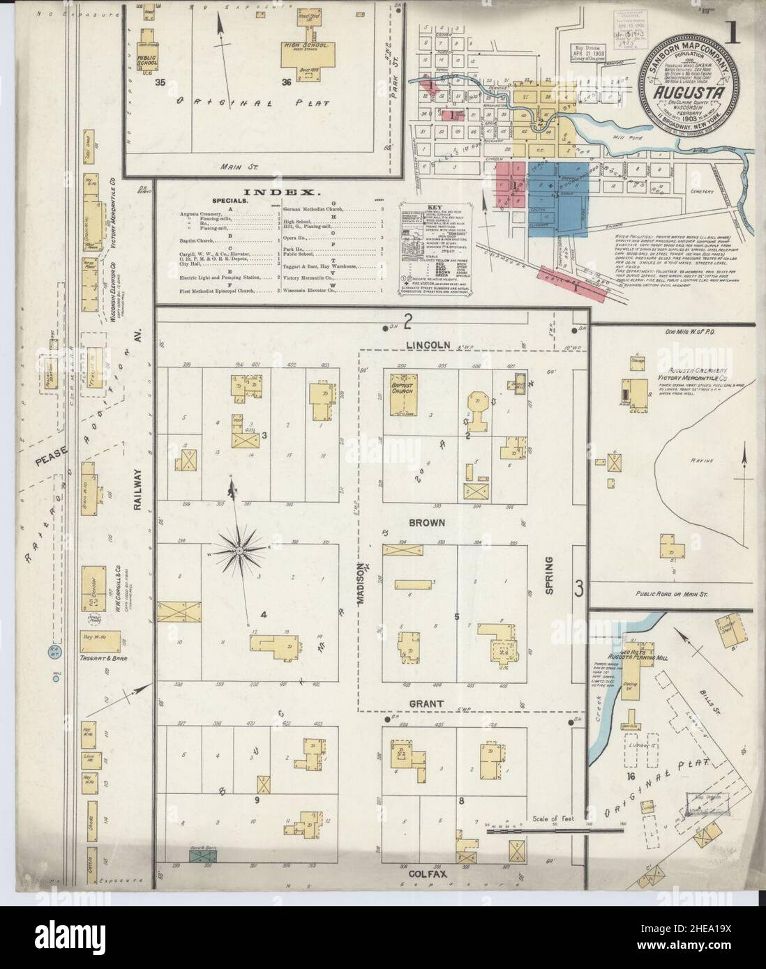 Augusta wisconsin map hi-res stock photography and images - Alamy