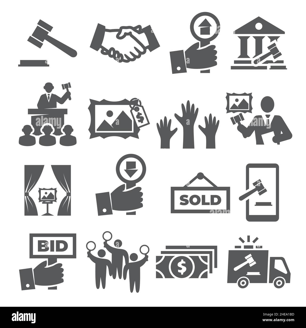 Art auction computer Stock Vector Images - Alamy