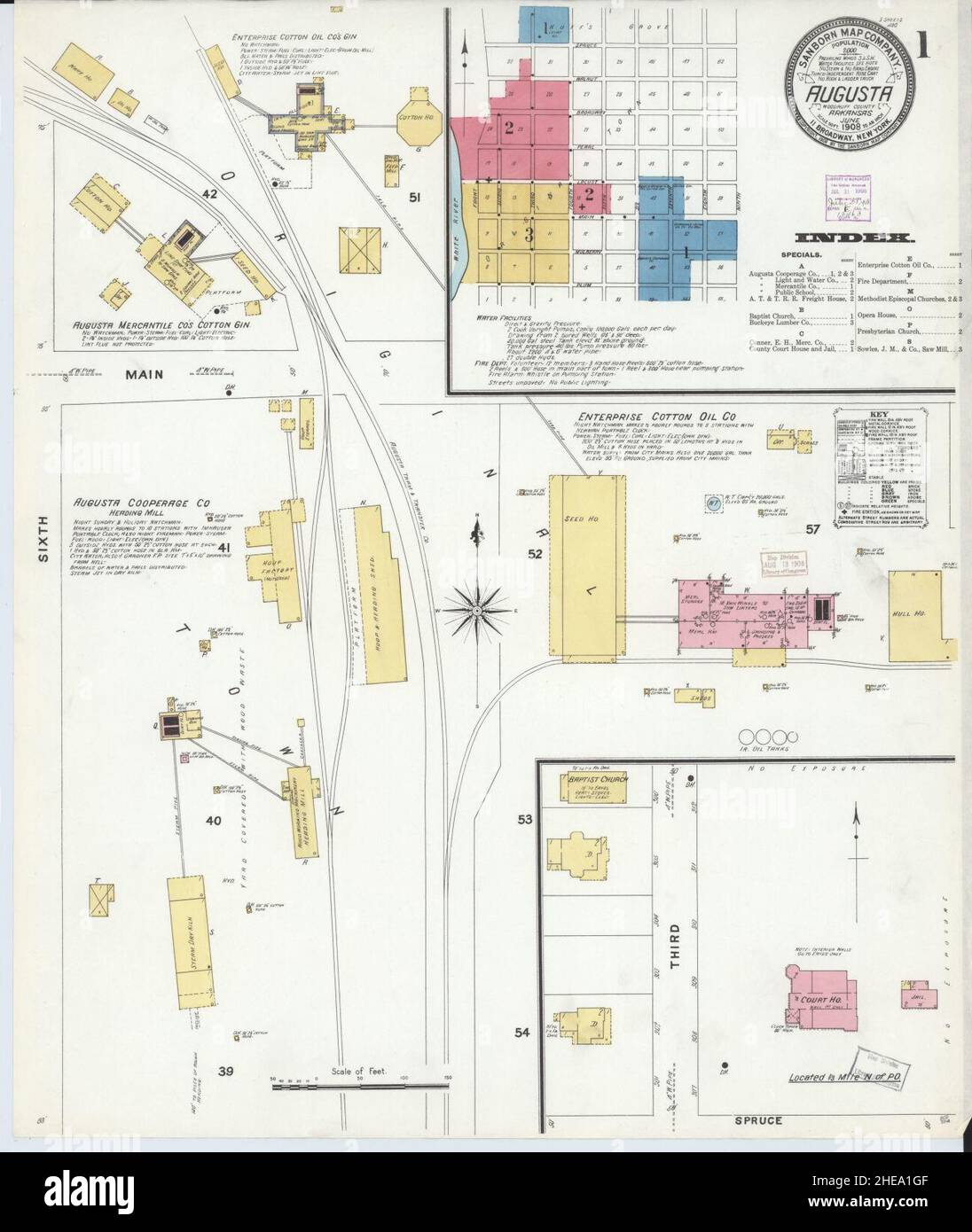 Sanborn Fire Insurance Map from Augusta, Woodruff County, Arkansas ...
