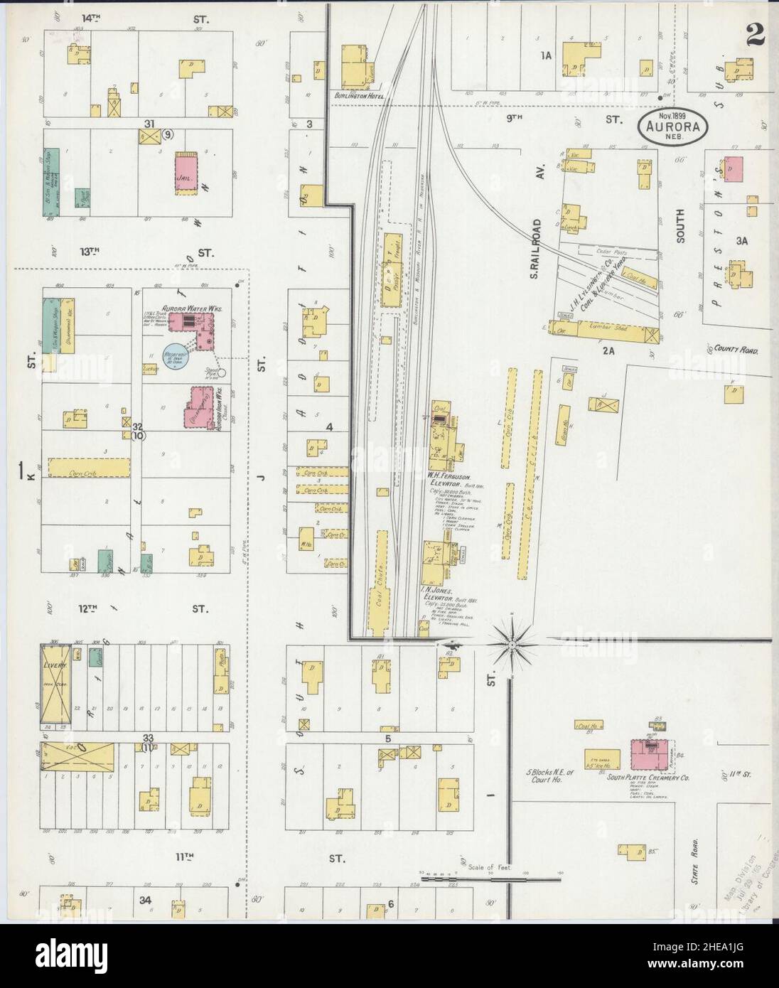 Aurora nebraska map hi-res stock photography and images - Alamy