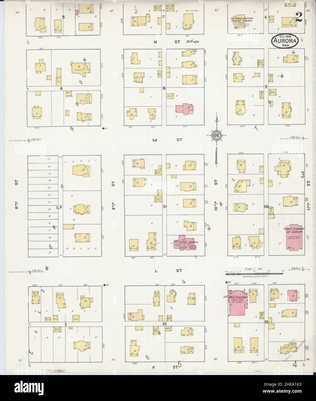 Aurora nebraska map hi-res stock photography and images - Alamy