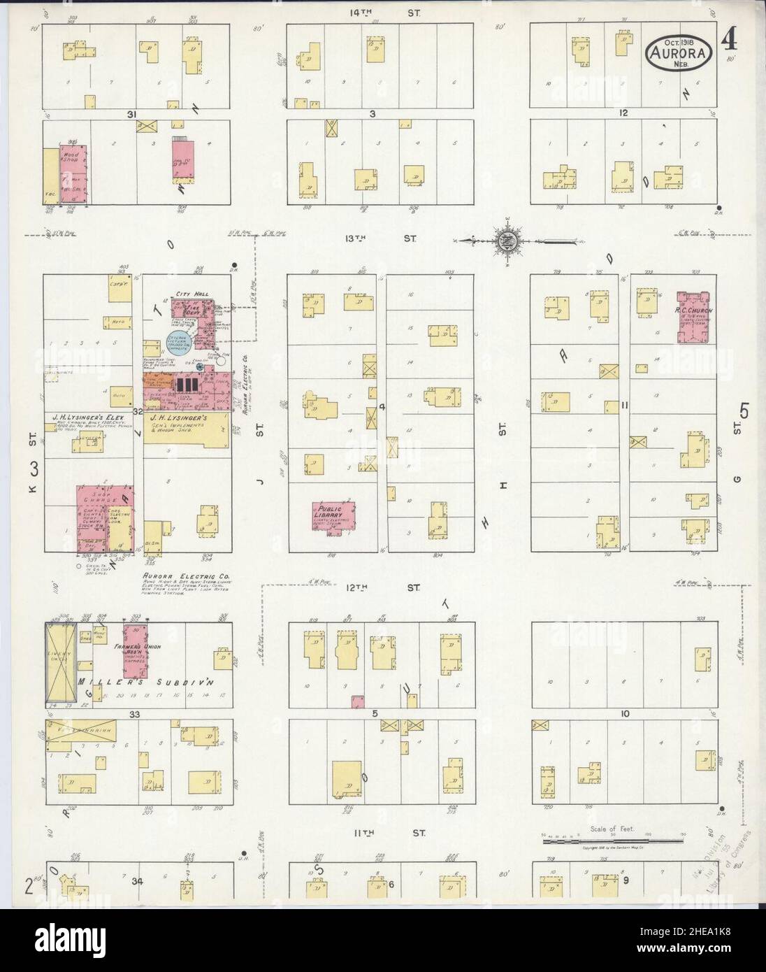 Aurora nebraska map hi-res stock photography and images - Alamy