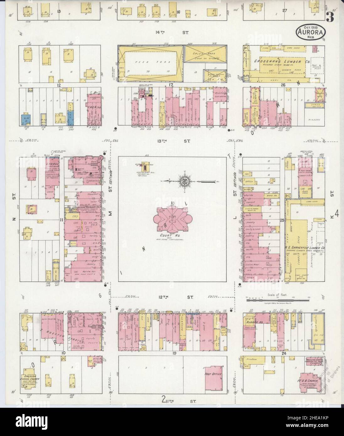 Aurora nebraska map hi-res stock photography and images - Alamy