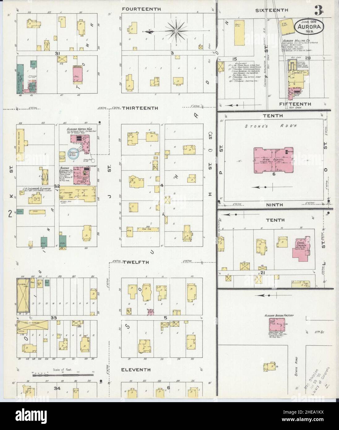 Aurora nebraska map hi-res stock photography and images - Alamy