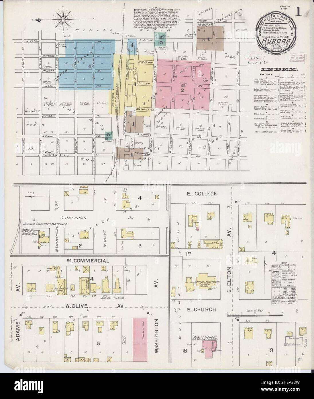 Map of aurora missouri hi-res stock photography and images - Alamy