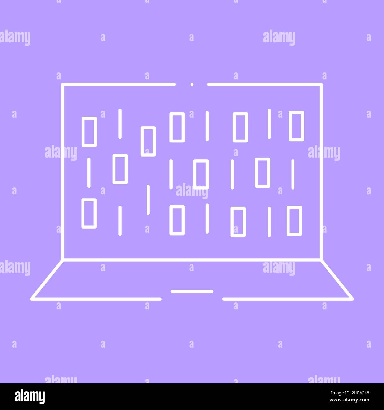 Artificial intelligence and machine learning line icon Stock Vector ...