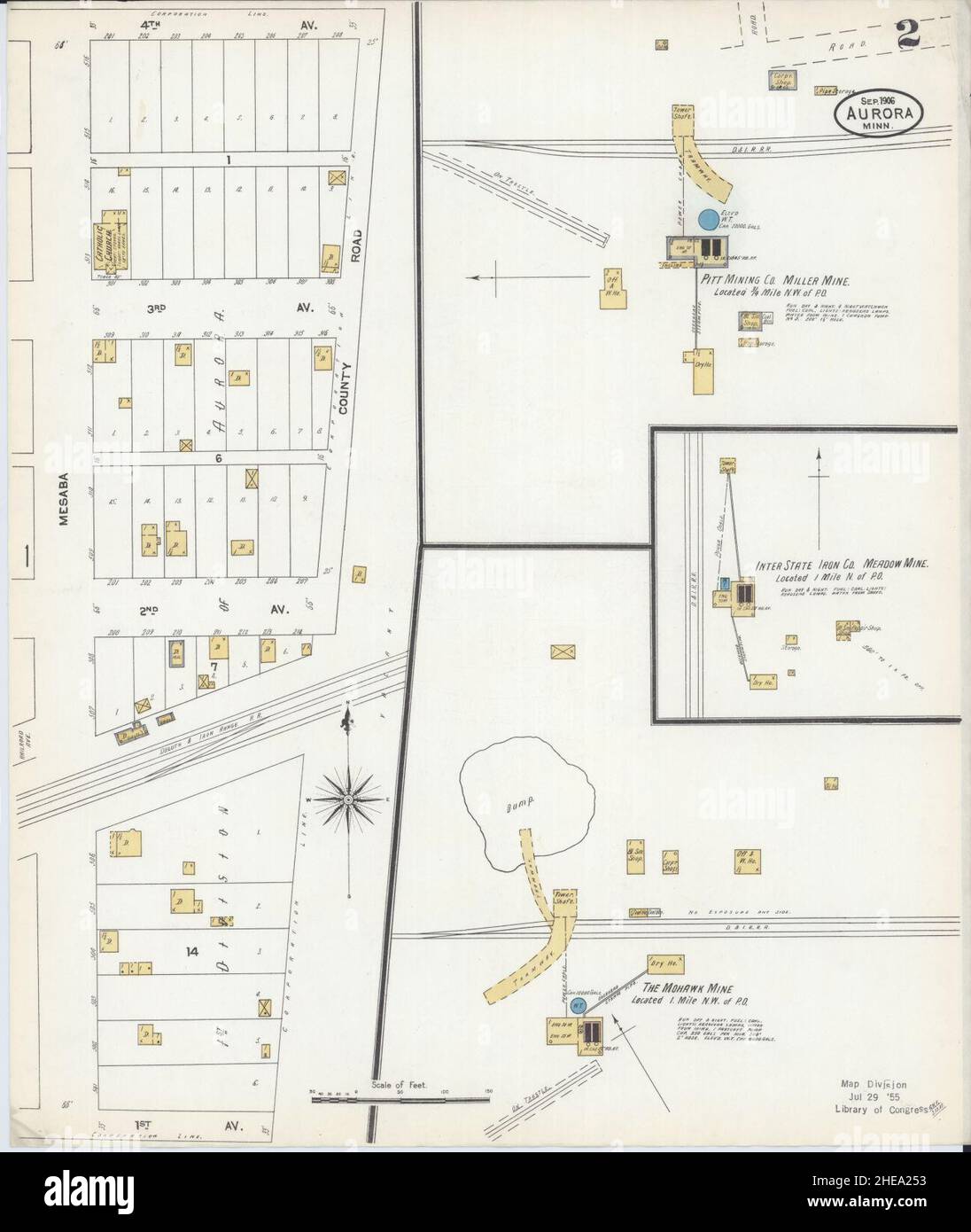 Aurora minnesota map hi-res stock photography and images - Alamy
