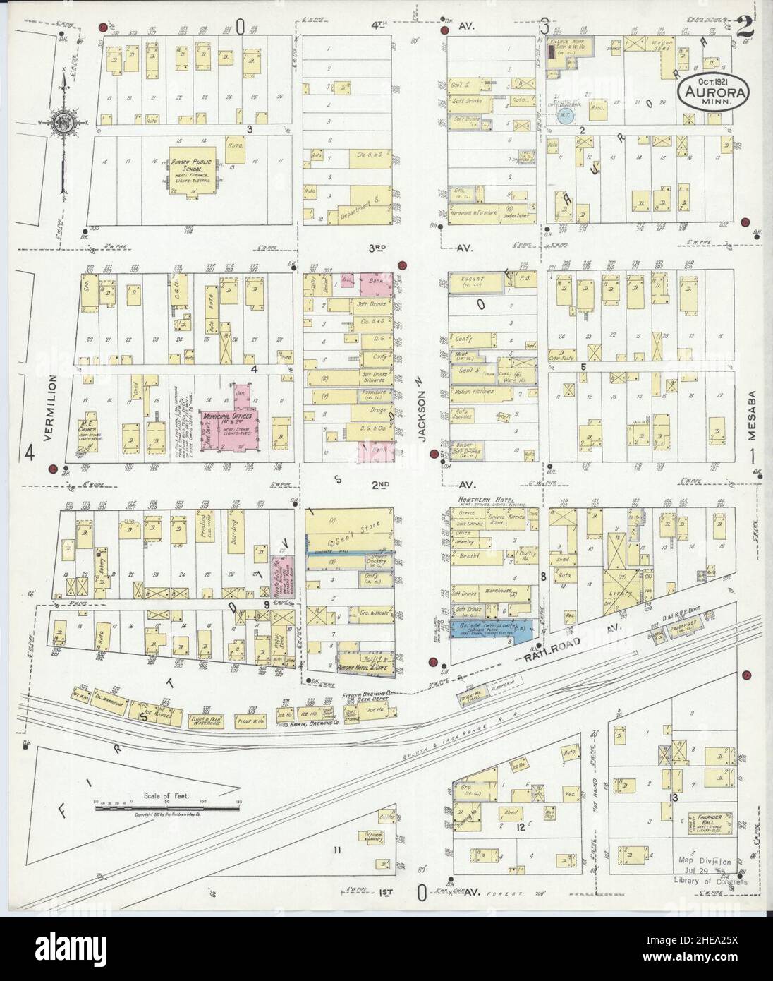 Aurora minnesota map hi-res stock photography and images - Alamy