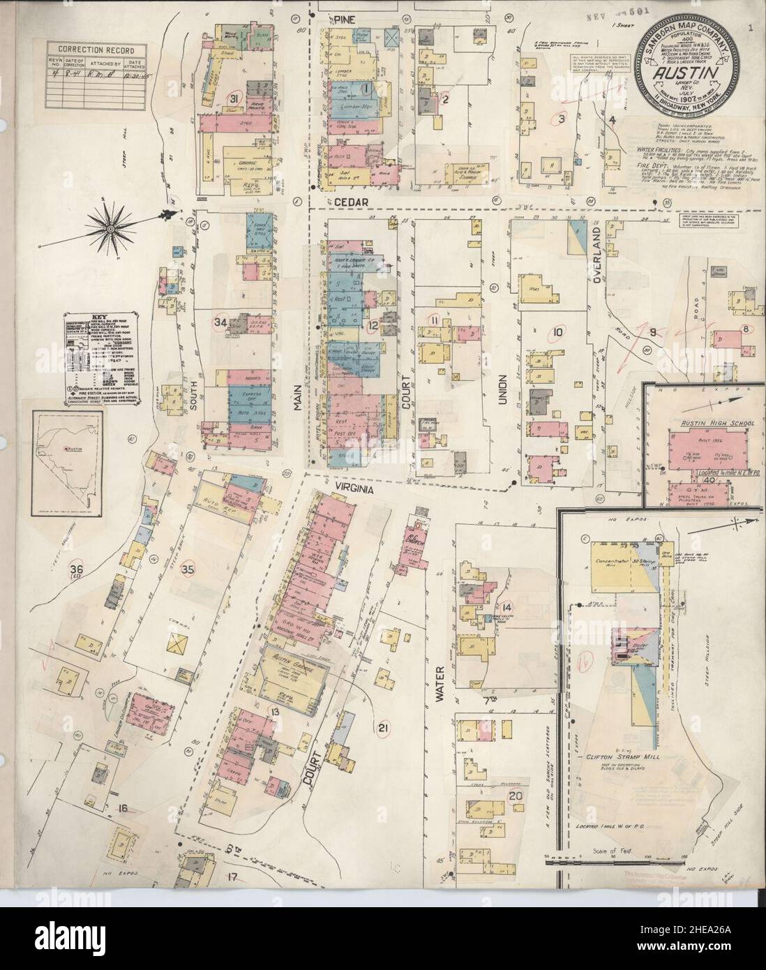 Lander county map hi-res stock photography and images - Alamy