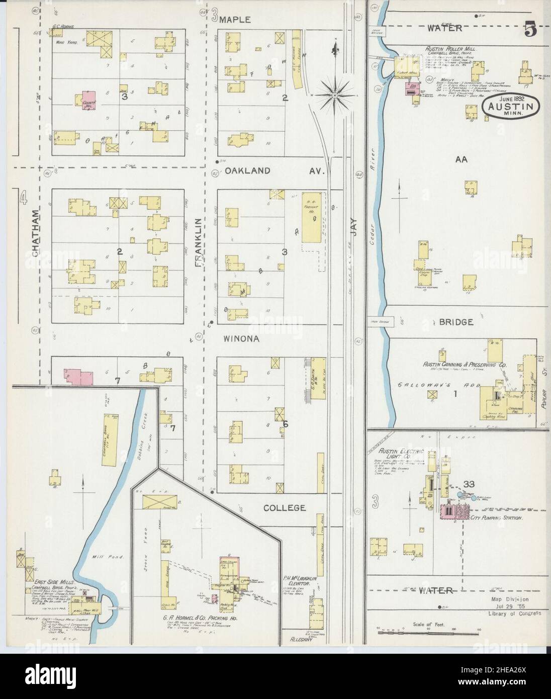 Mower county map hi-res stock photography and images - Alamy