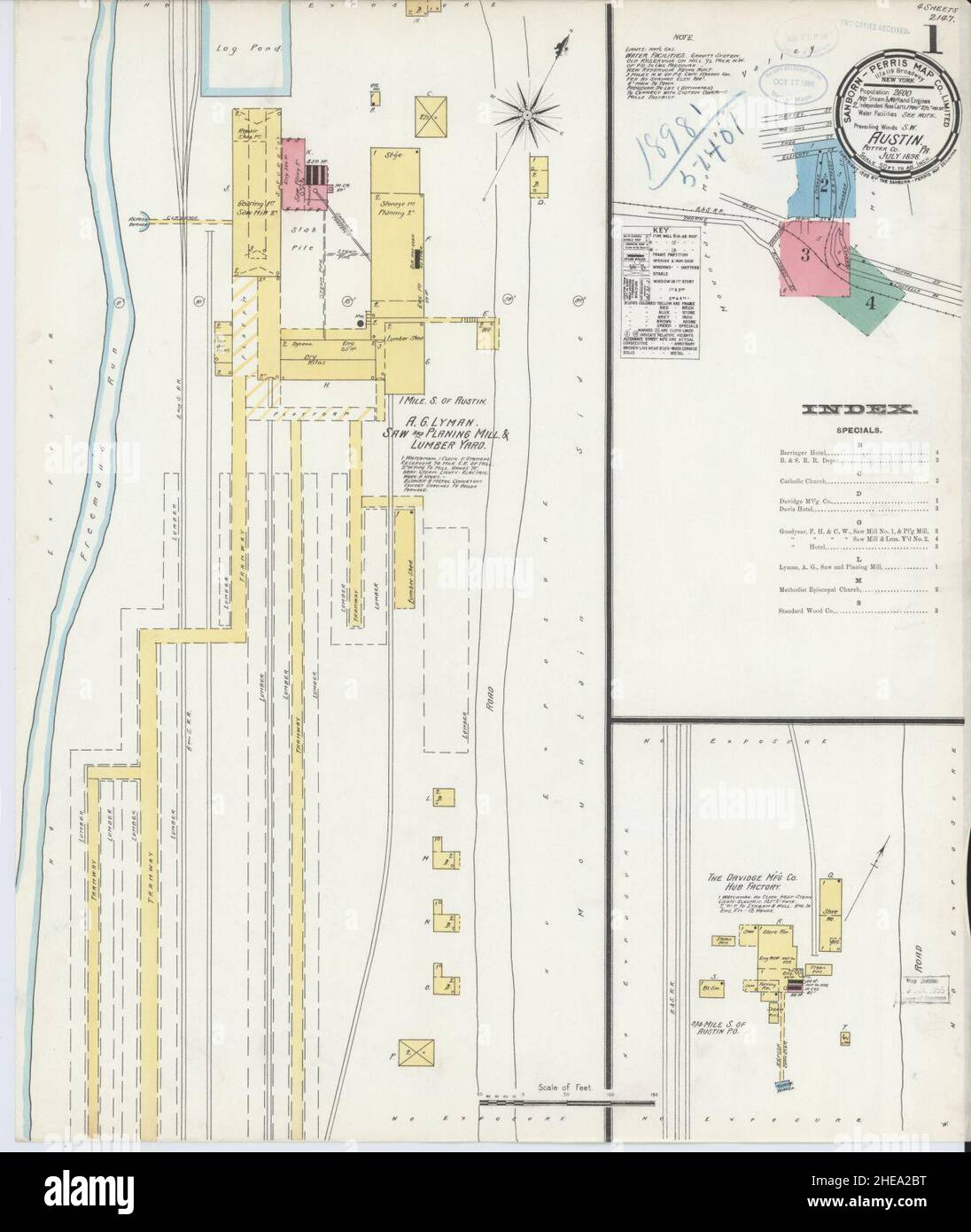 Austin pennsylvania map hi-res stock photography and images - Alamy