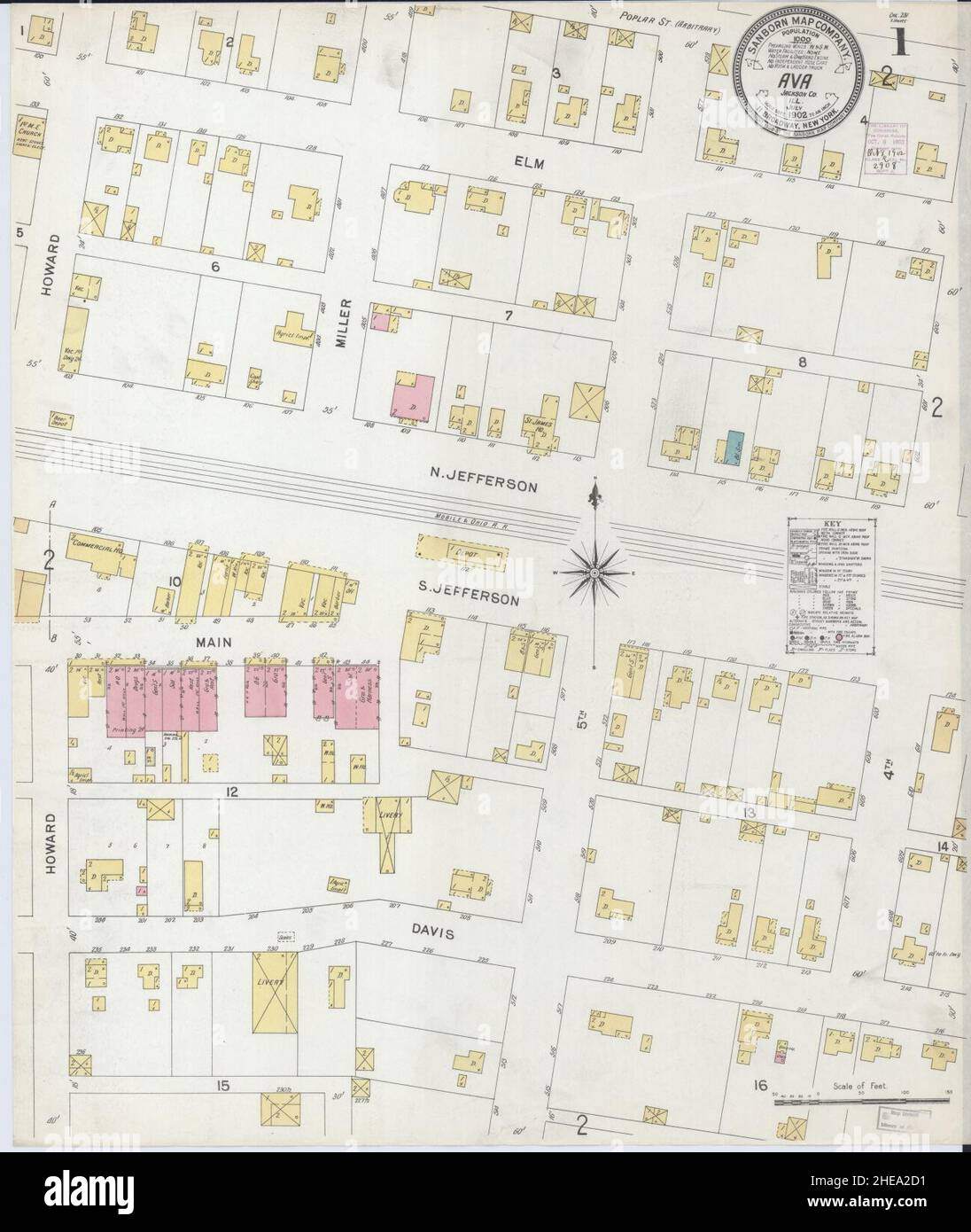 Illinois jackson county map hi-res stock photography and images - Alamy