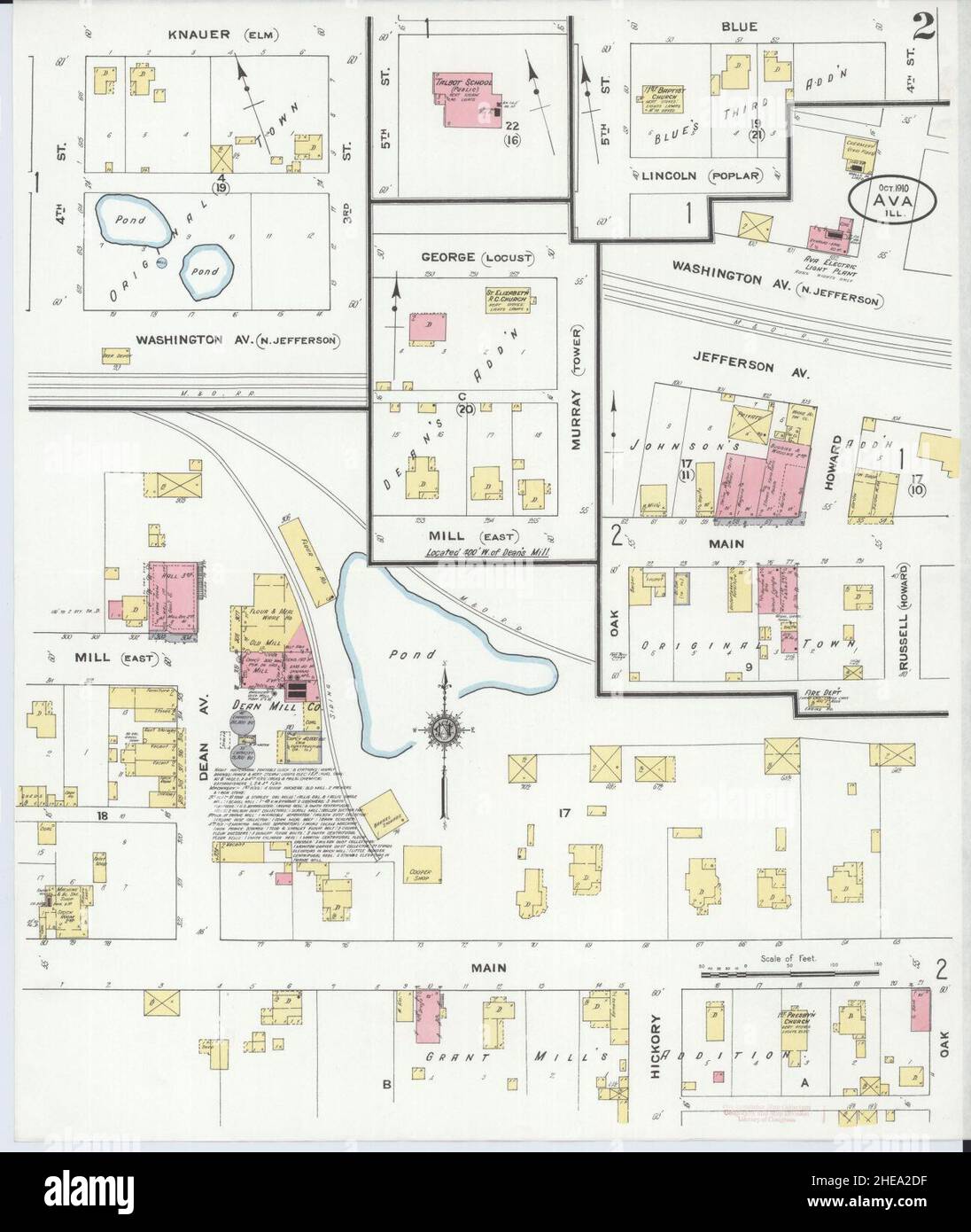 Sanborn Fire Insurance Map from Ava, Jackson County, Illinois Stock ...