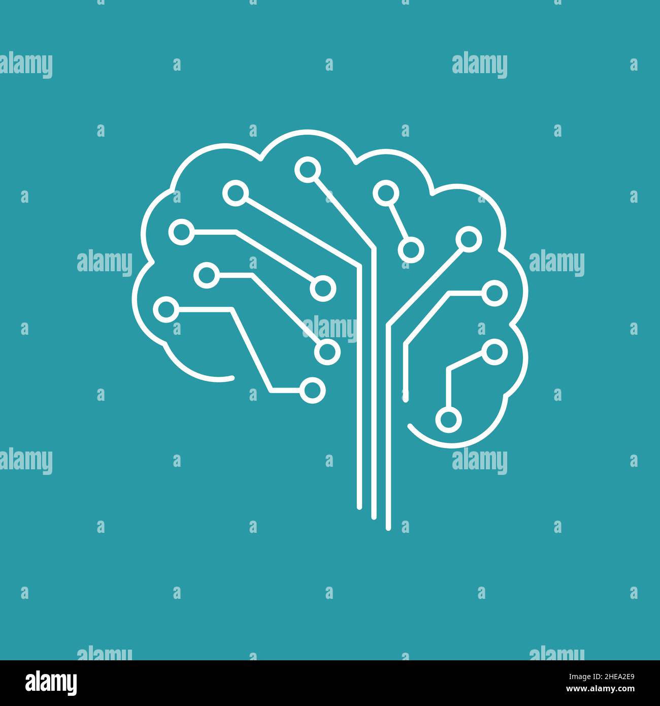 Artificial intelligence symbol computer Stock Vector Images - Alamy