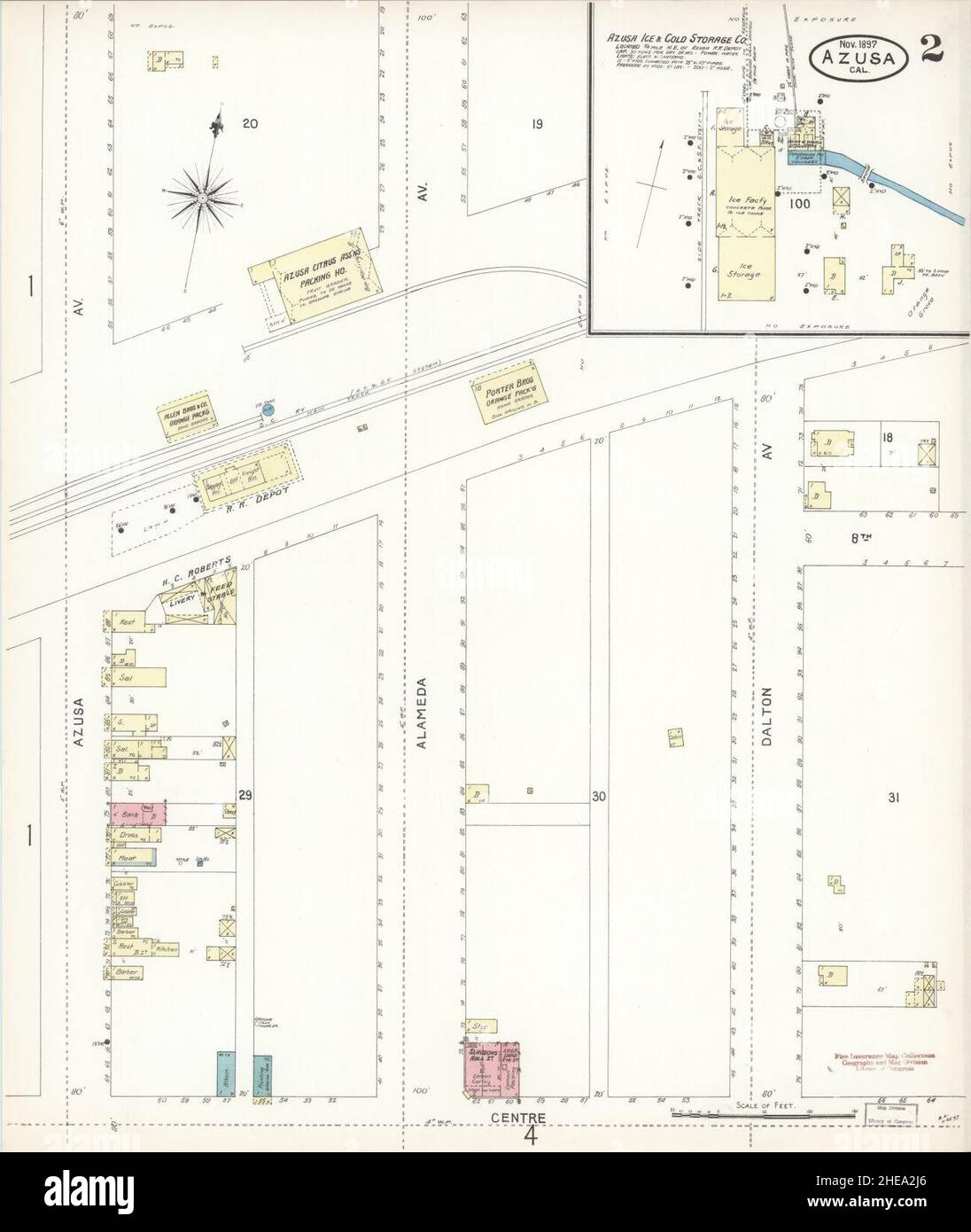 Sanborn Fire Insurance Map from Azusa, Los Angeles County, California ...