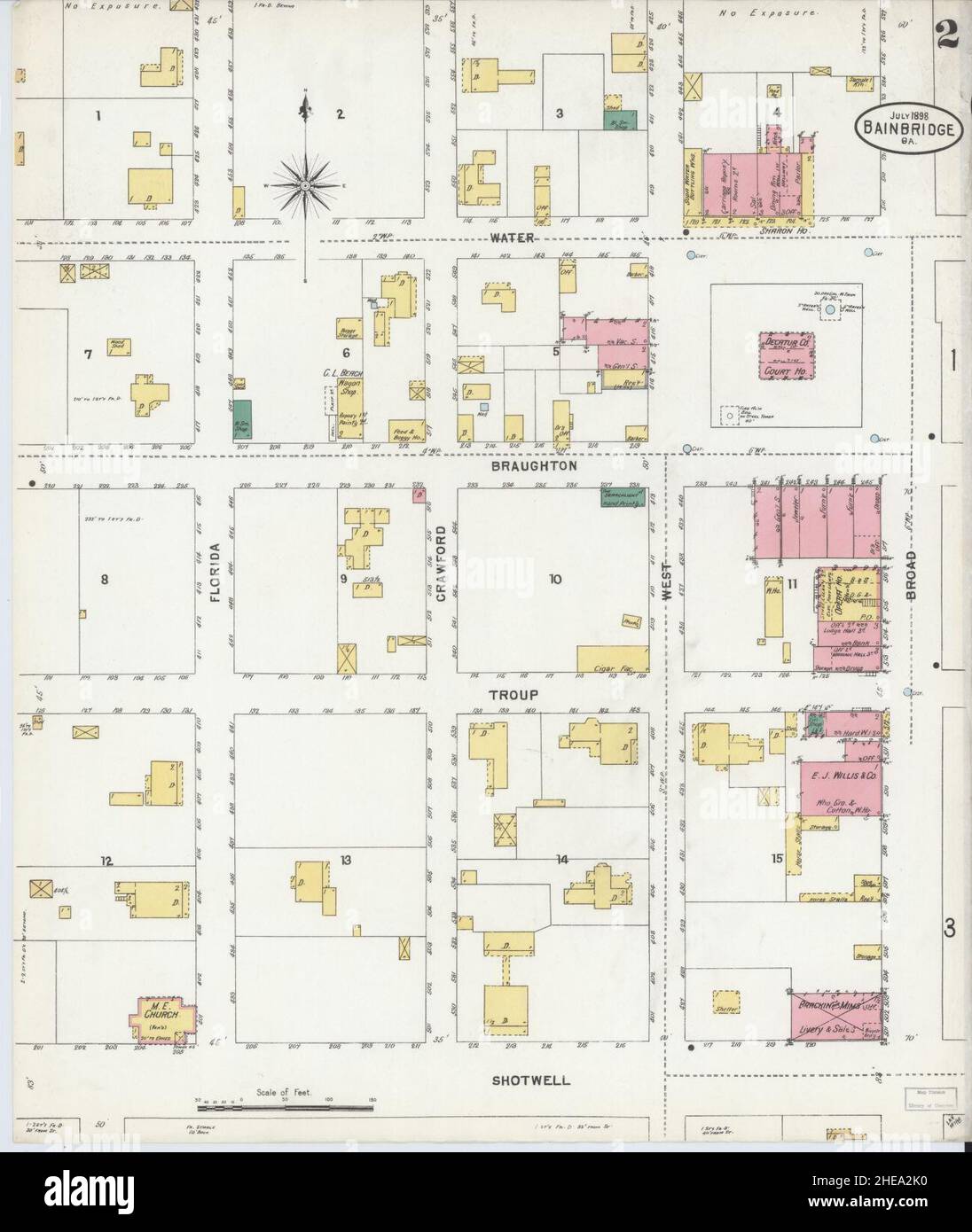 Bainbridge georgia map hi-res stock photography and images - Alamy