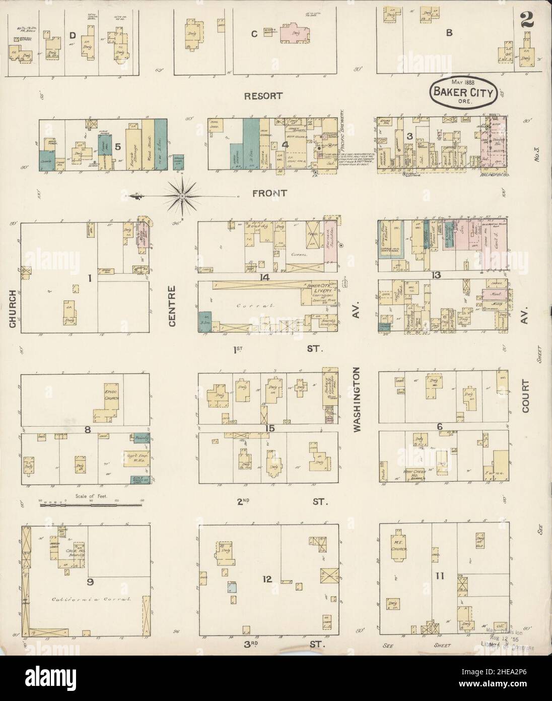 Map of baker hi-res stock photography and images - Alamy