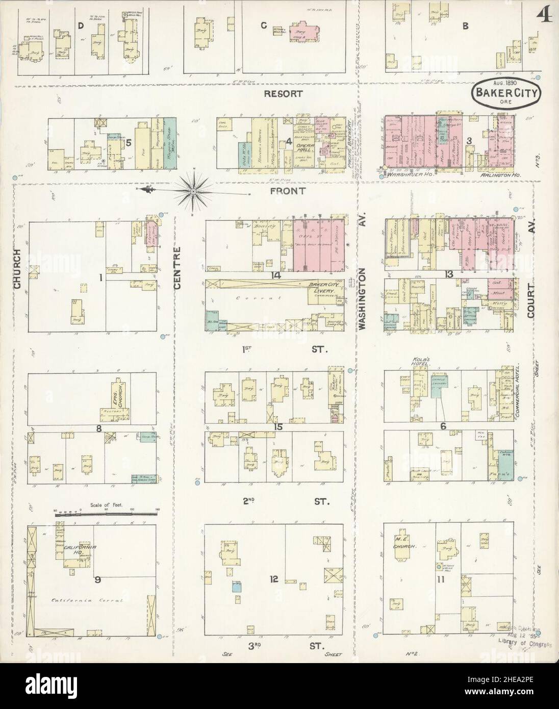 Map of baker hi-res stock photography and images - Alamy
