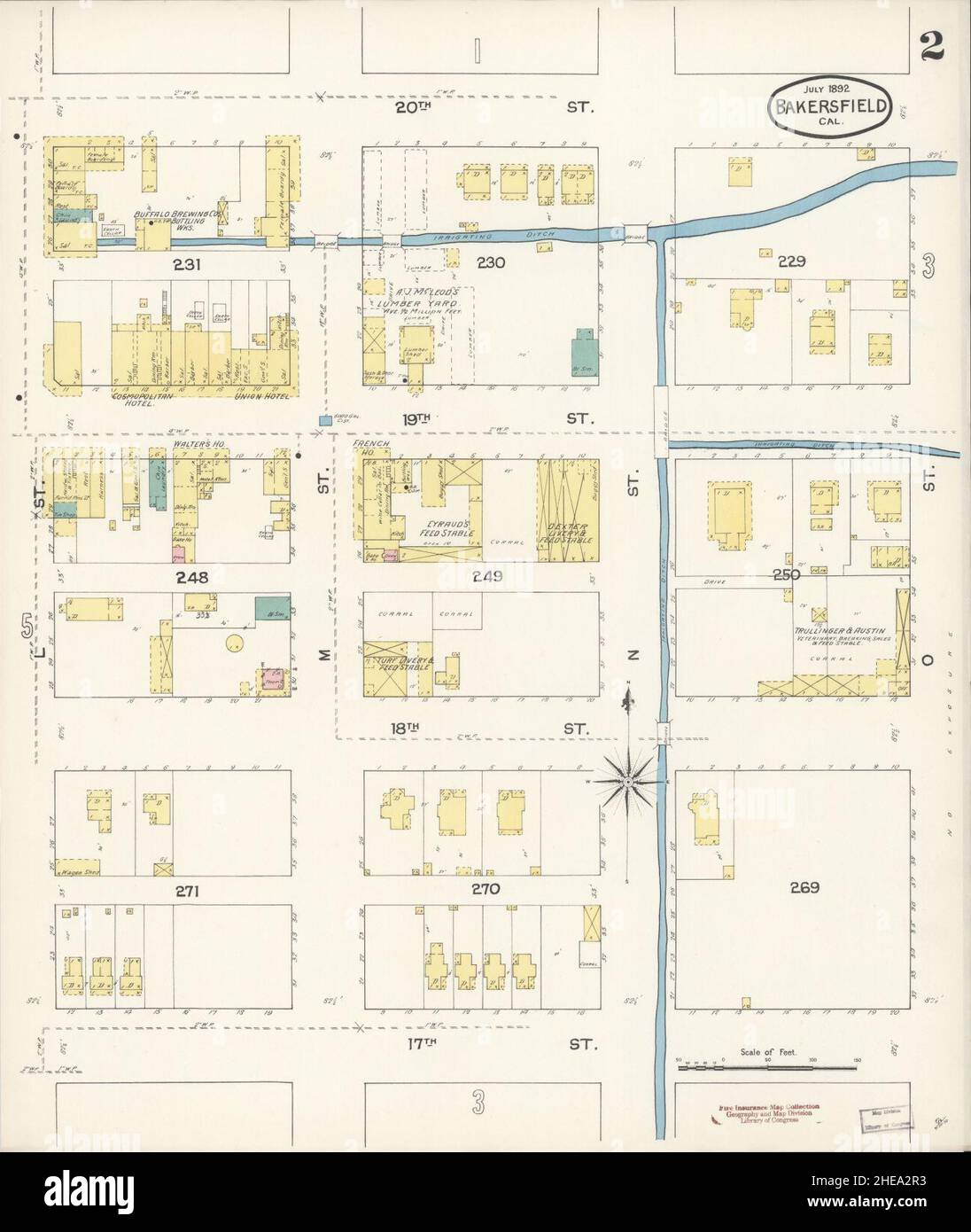 Kern county map hi-res stock photography and images - Alamy