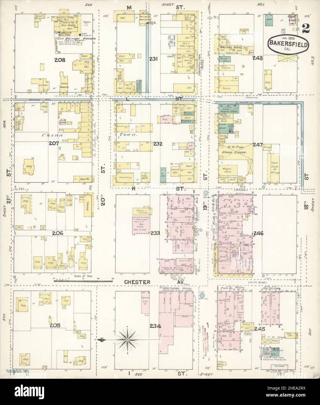 Kern county map hi-res stock photography and images - Alamy