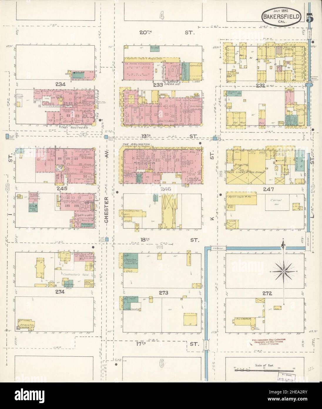 Sanborn Fire Insurance Map from Bakersfield, Kern County, California ...