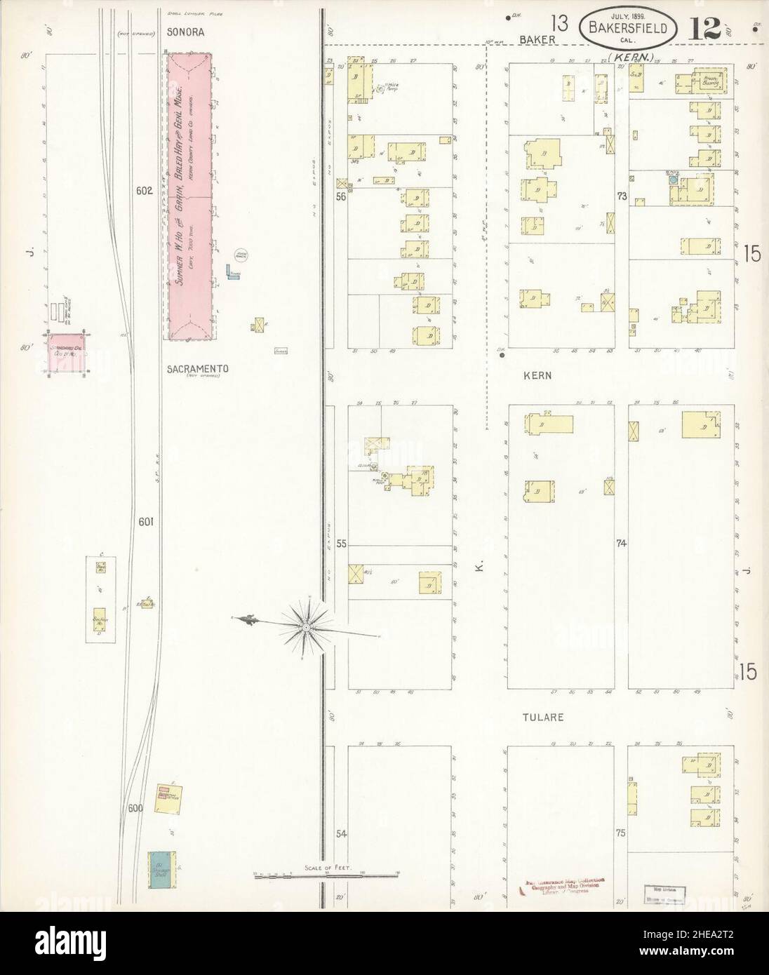 Sanborn Fire Insurance Map from Bakersfield, Kern County, California ...