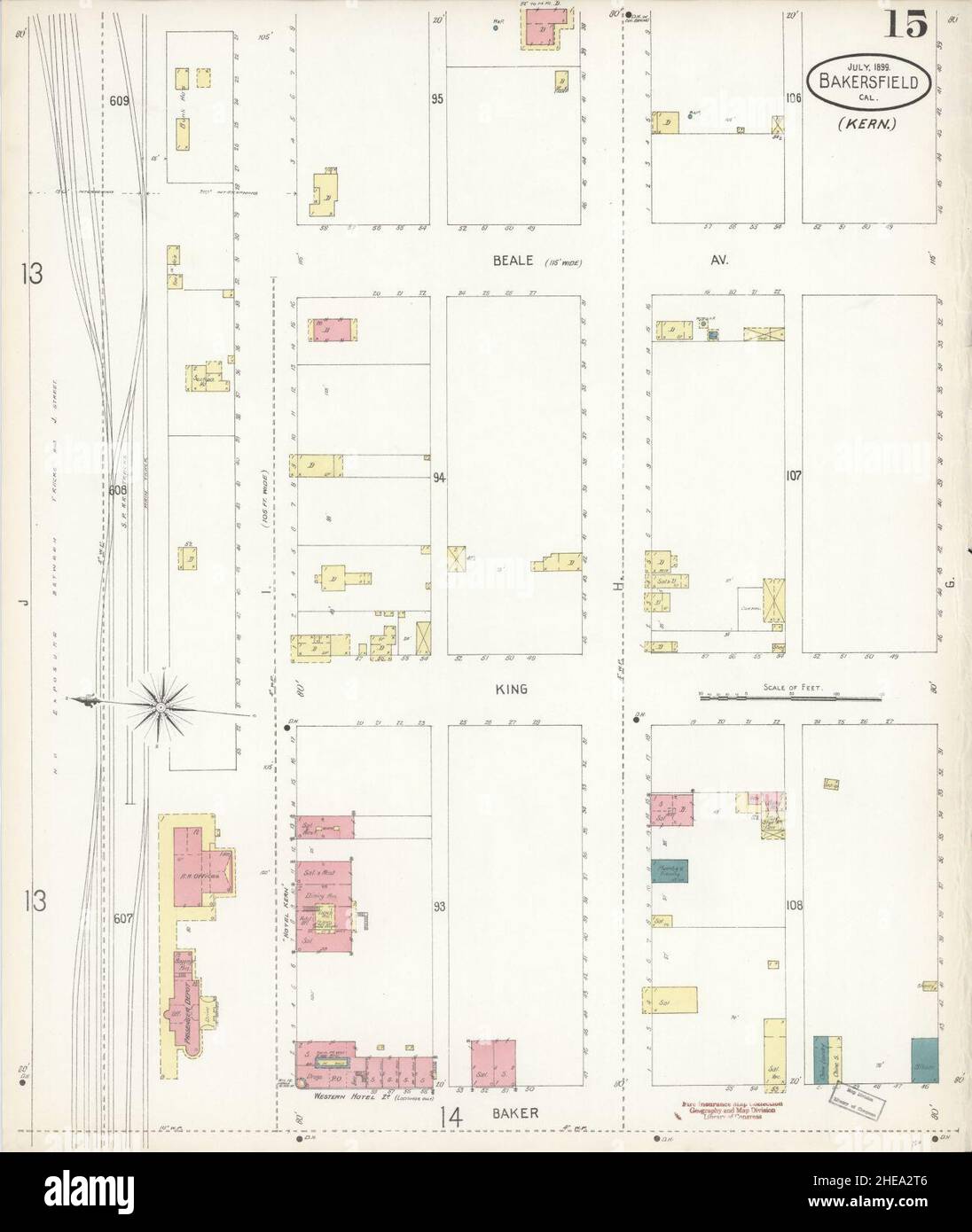 Sanborn Fire Insurance Map from Bakersfield, Kern County, California ...