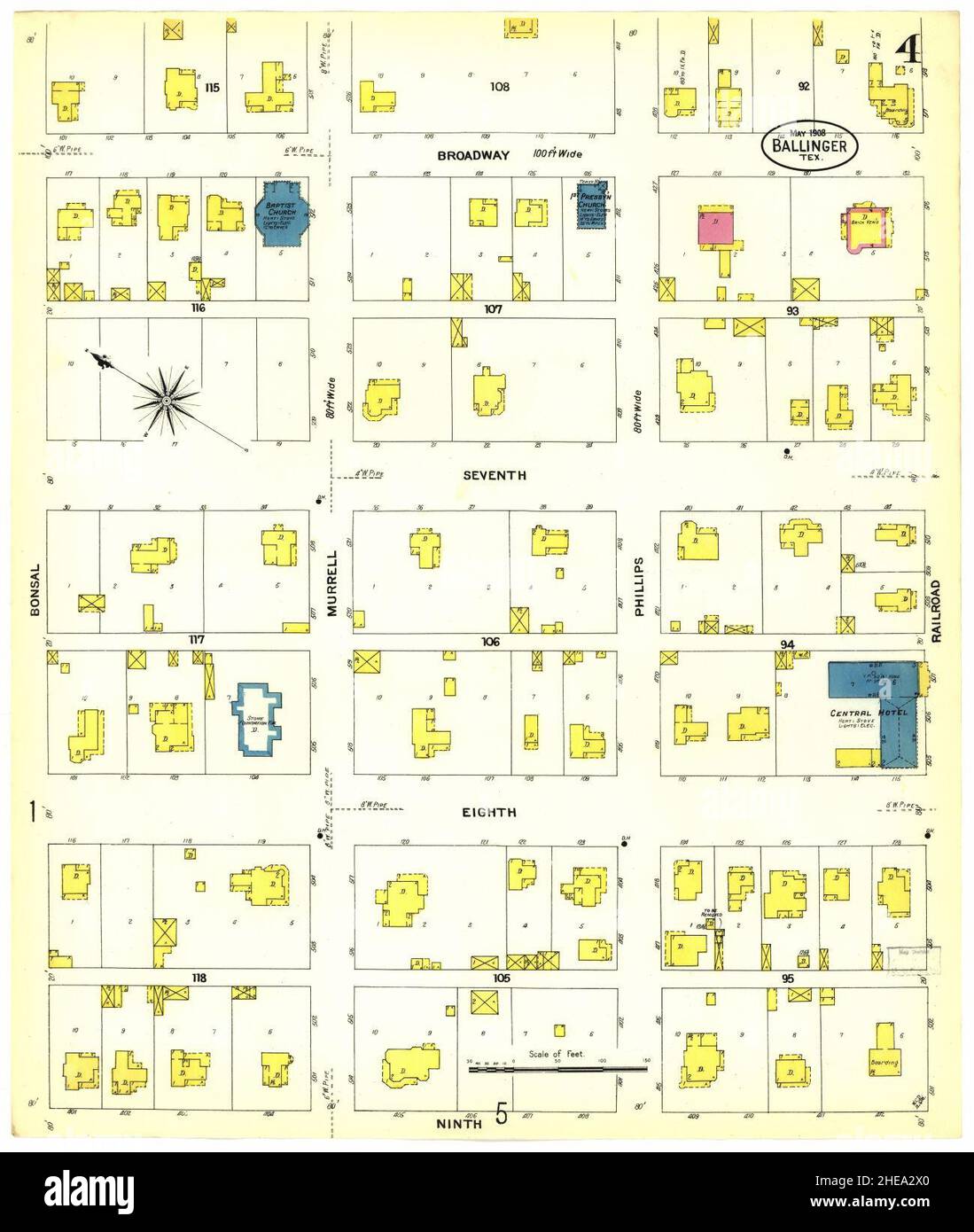 Map of ballinger texas hi-res stock photography and images - Alamy