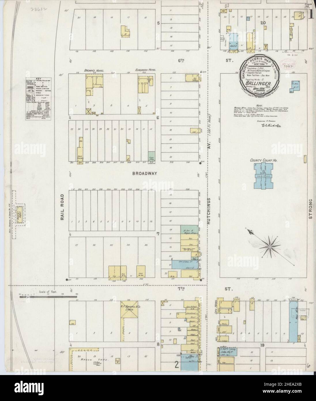 Map of ballinger texas hi-res stock photography and images - Alamy