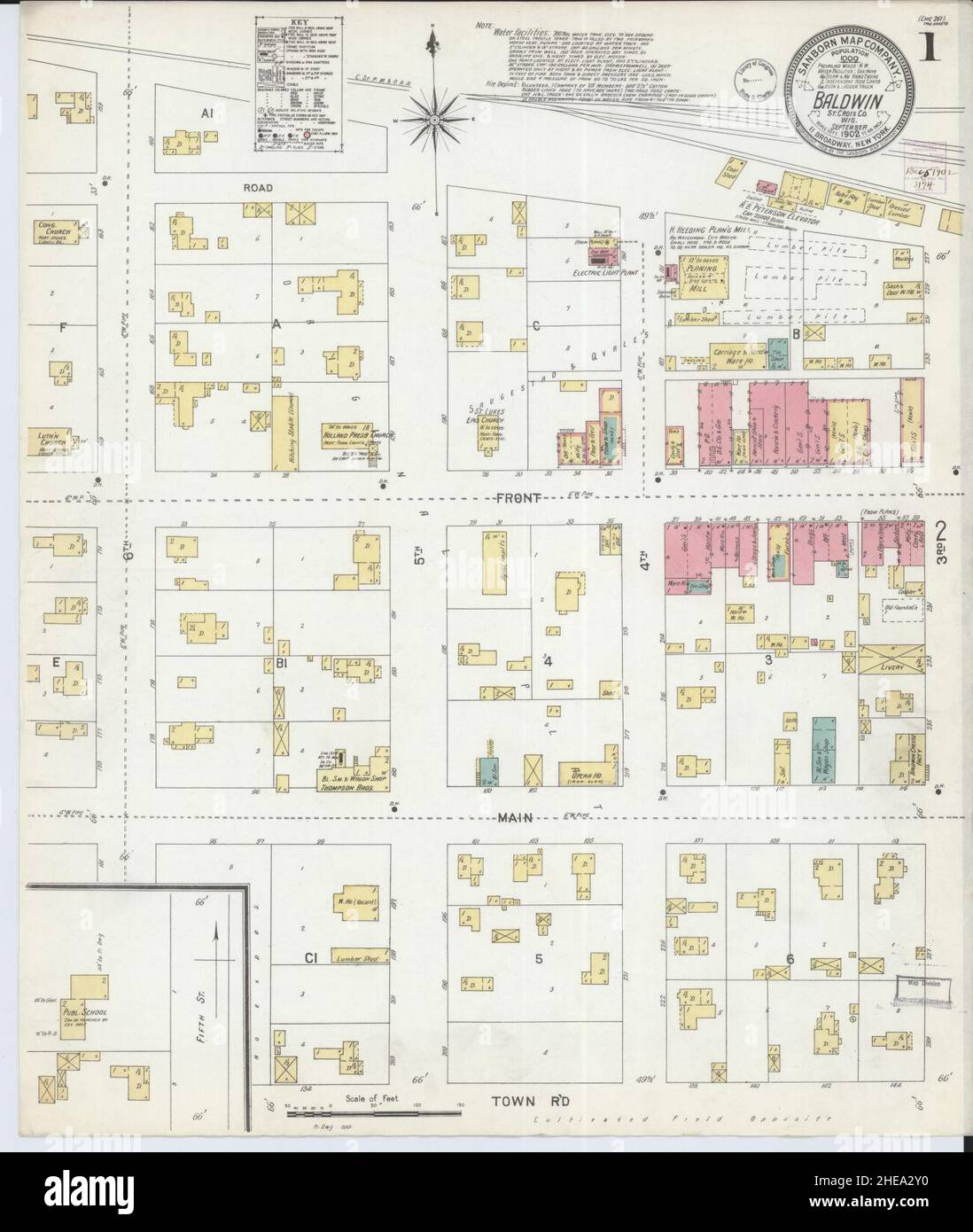 Map of baldwin wisconsin hi-res stock photography and images - Alamy