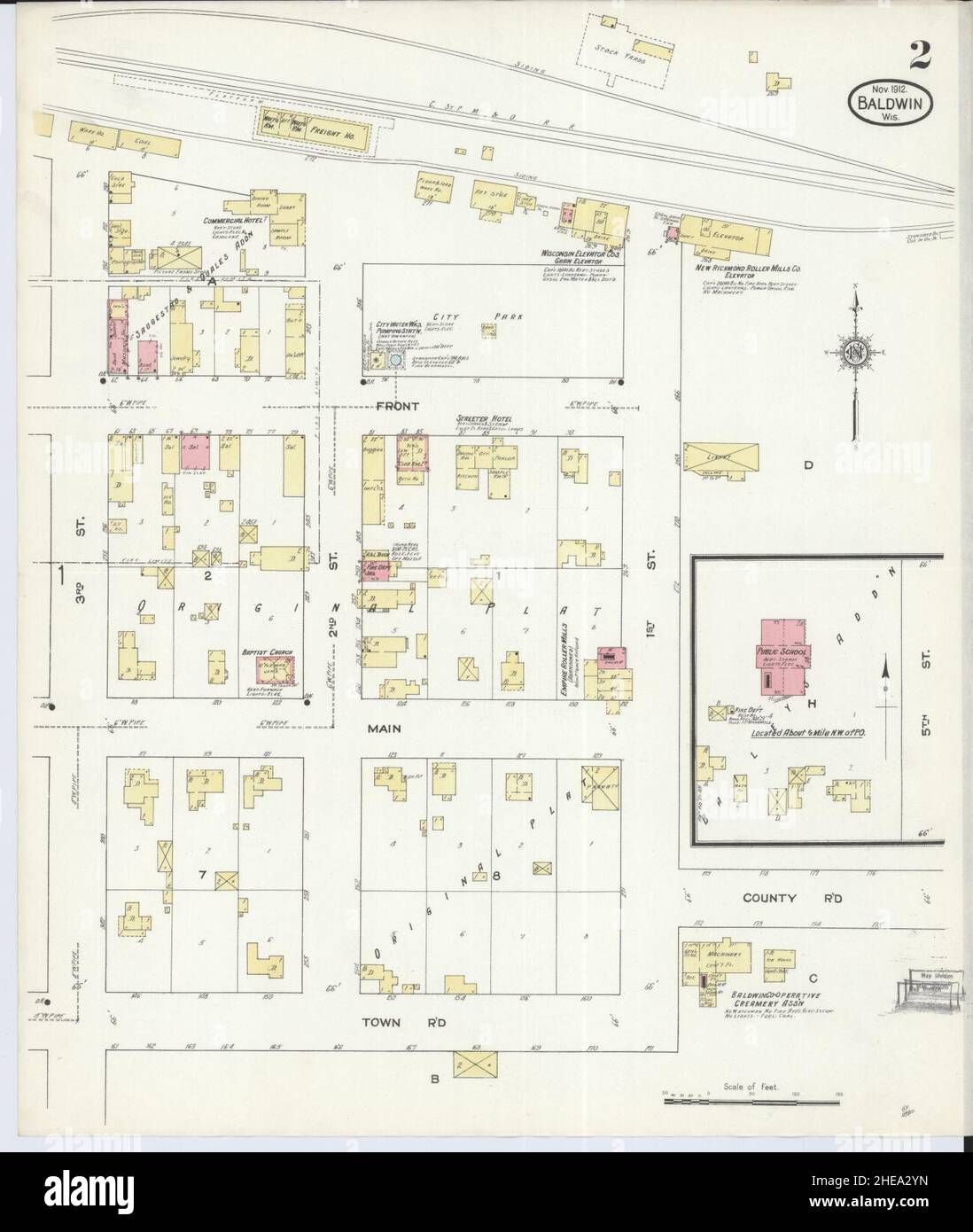 Baldwin wisconsin map hi-res stock photography and images - Alamy