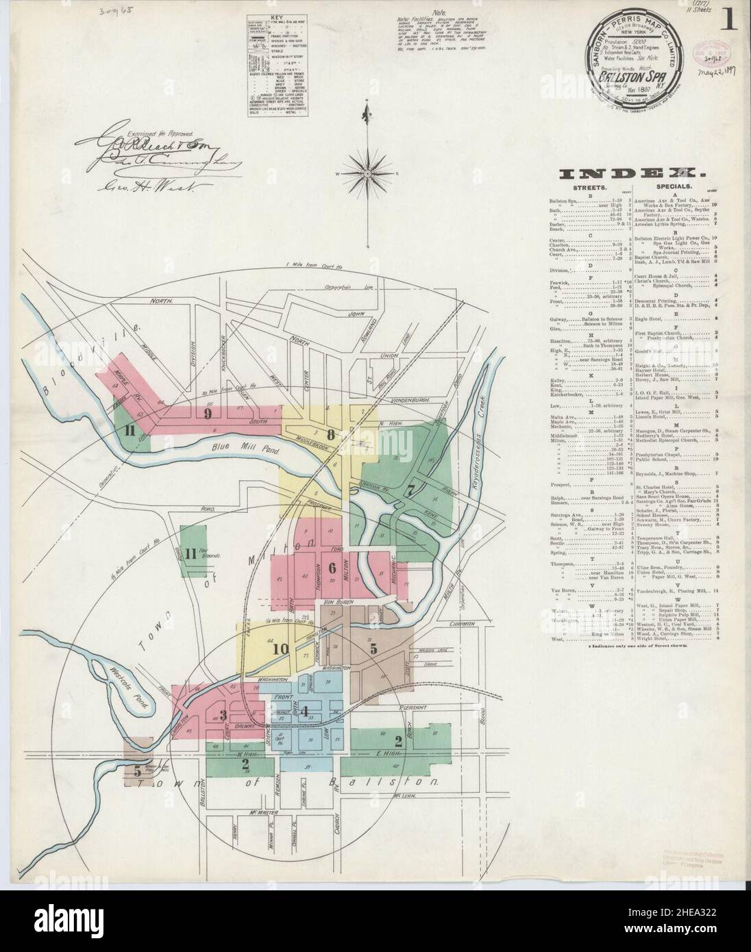 Sanborn Fire Insurance Map from Ballston Spa, Saratoga County, New York ...