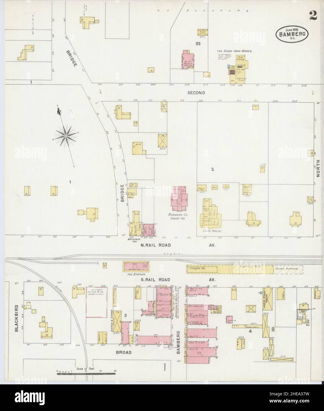 Map of bamberg south carolina hi-res stock photography and images - Alamy