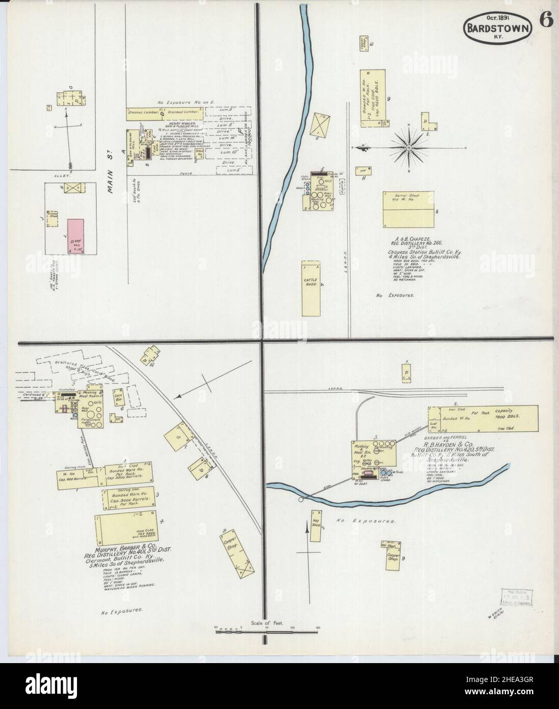Map of bardstown kentucky hi-res stock photography and images - Alamy