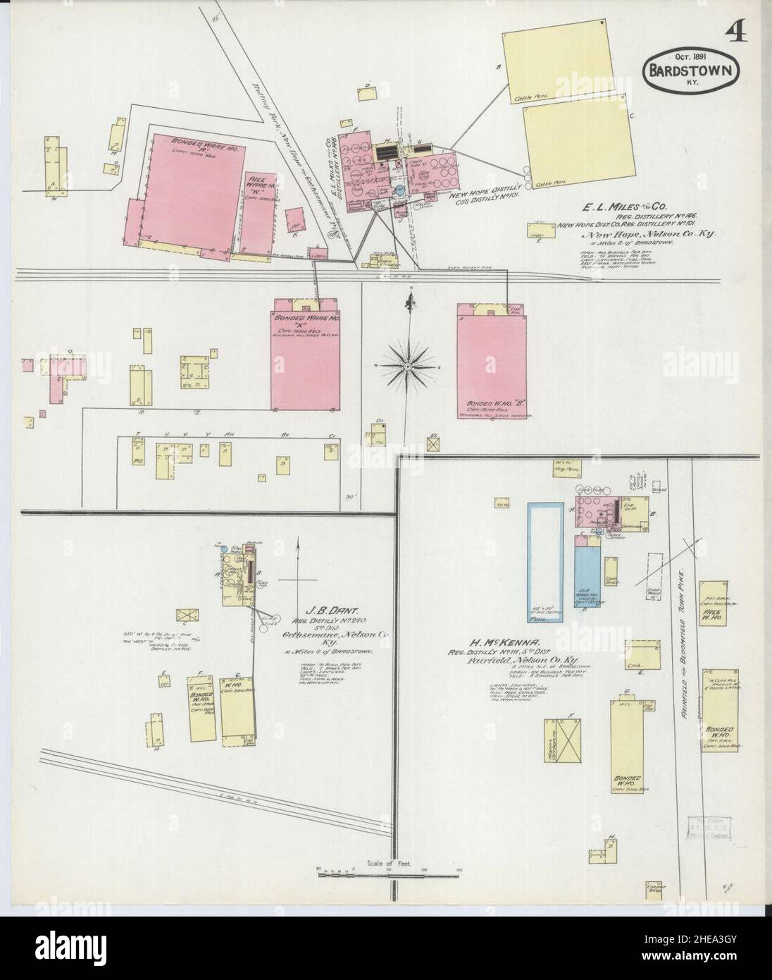 Map of bardstown kentucky hi-res stock photography and images - Alamy