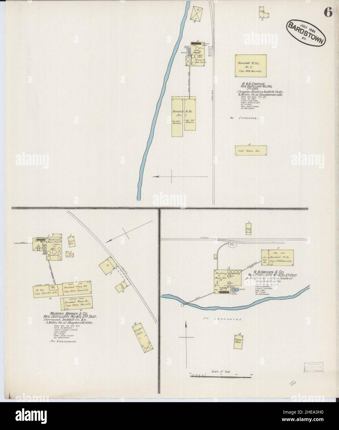 Map of bardstown kentucky hi-res stock photography and images - Alamy