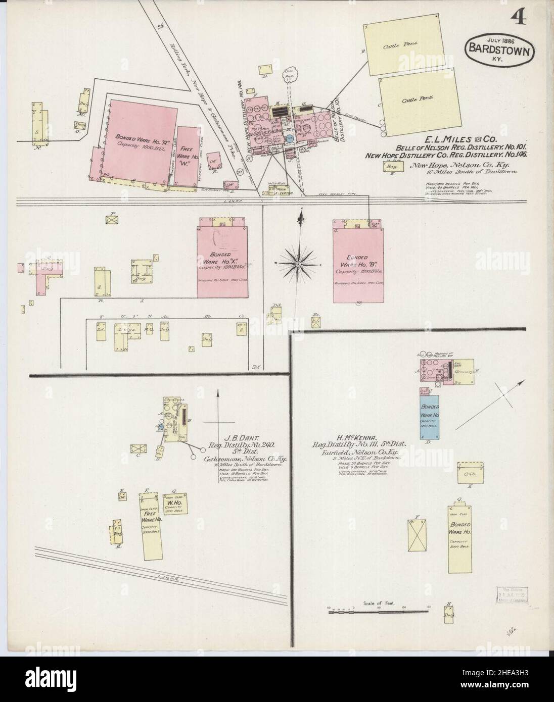Map of bardstown kentucky hi-res stock photography and images - Alamy