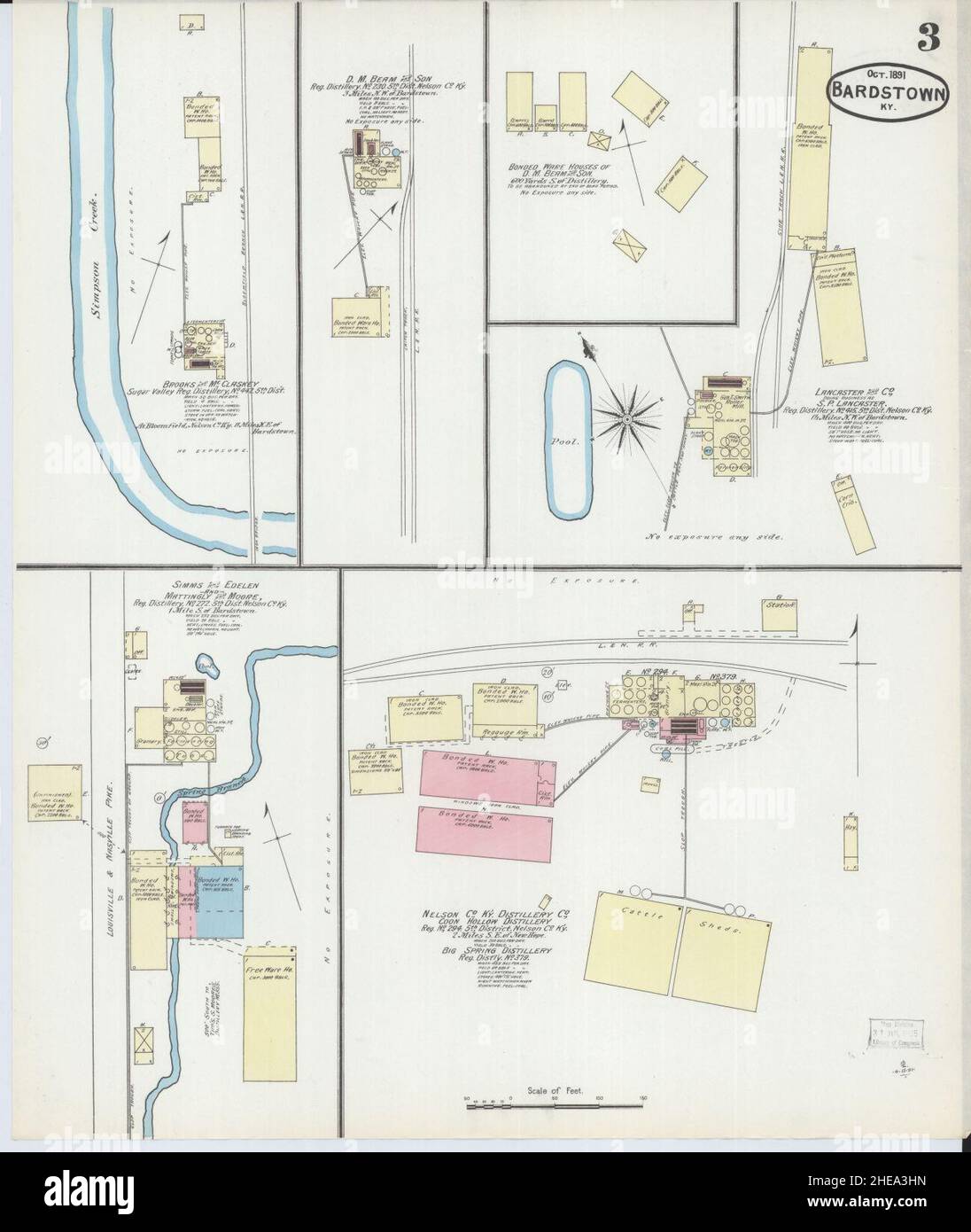 Map of bardstown kentucky hi-res stock photography and images - Alamy